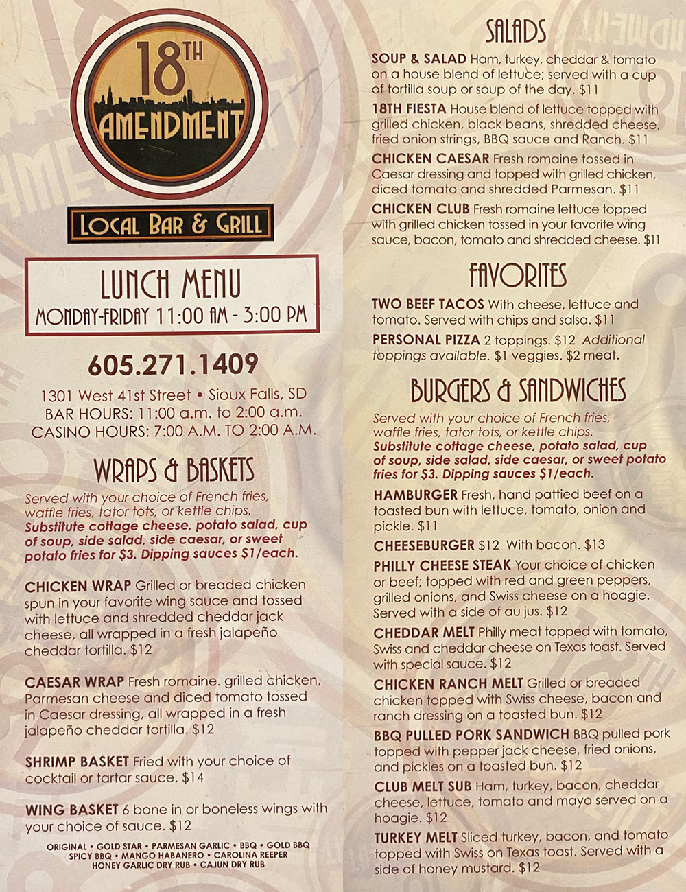 18th Amendment Neighborhood Bar ⋆ Whats going on Sioux Falls